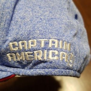 Marvel | Accessories | Captain America Snapback Hat Embriodered Shield ...